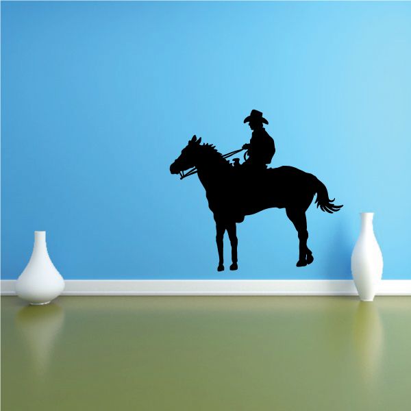 Cowboy Wall Decal - Vinyl Decal - Car Decal - 140