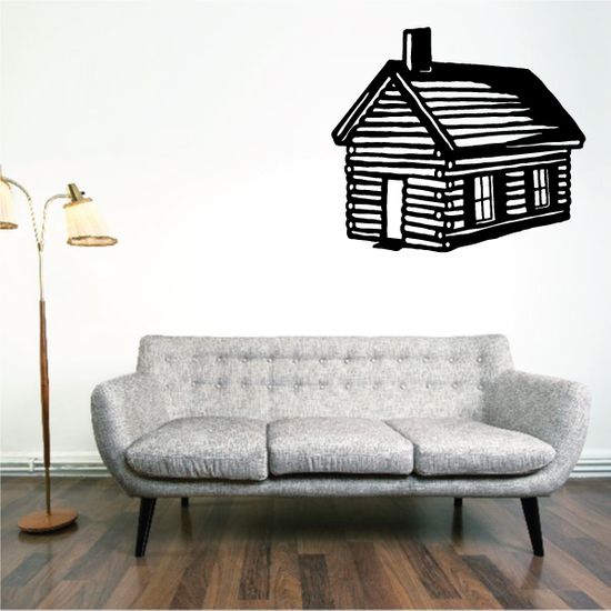 Cozy Log Cabin Decal