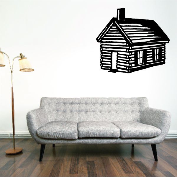 Cozy Log Cabin Decal