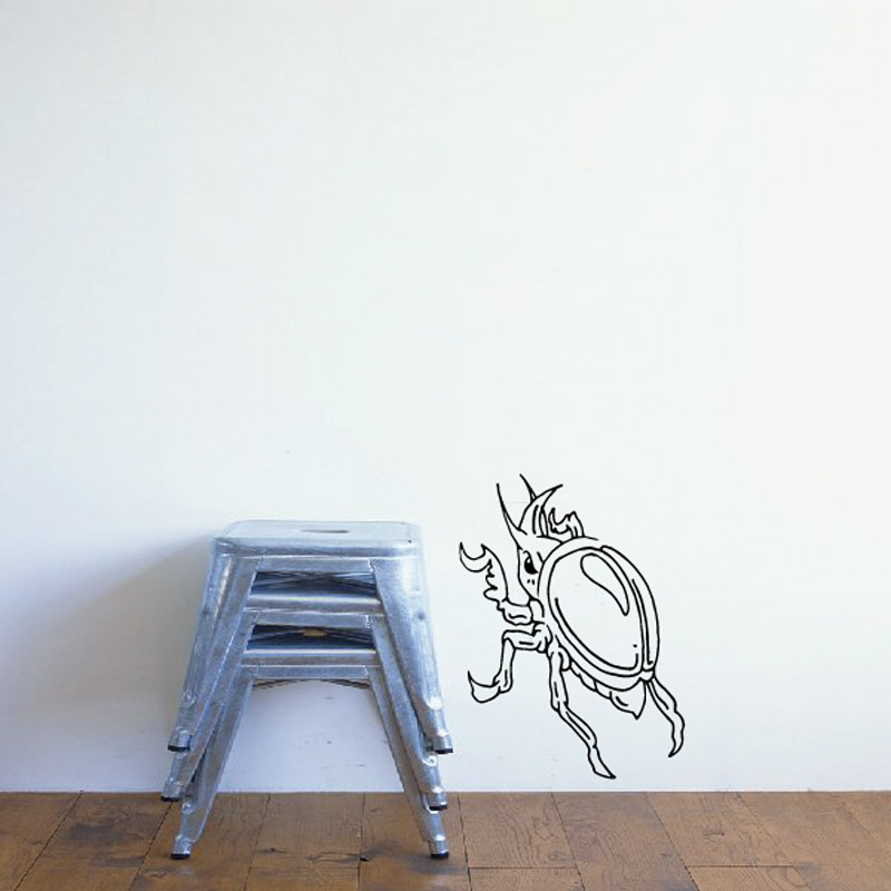Crawling Up Stag Beetle Decal