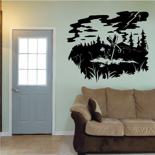 Cross withstanding the storm Decal