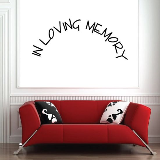 Custom In Memory Of Text Wall Decal - Vinyl Decal - Car Decal - DC031
