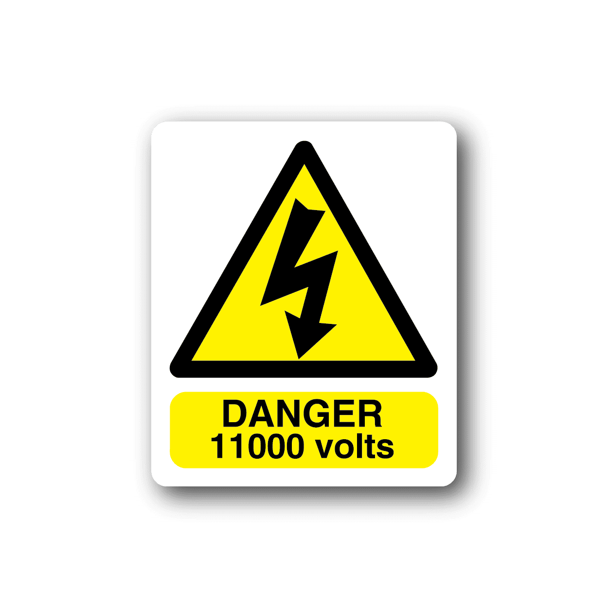 Danger 11000 Volts Sticker