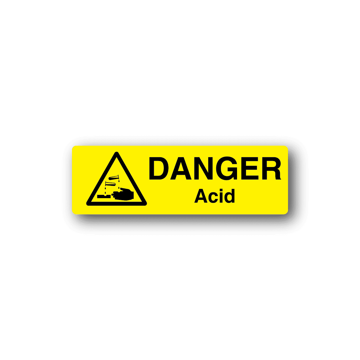 Danger Acid Sticker
