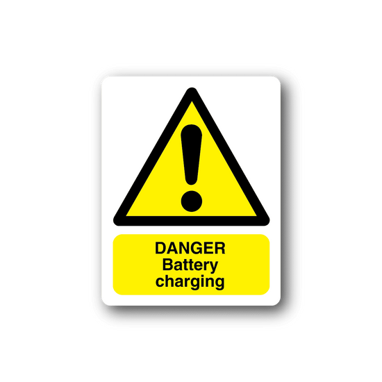 Danger Battery Charging Sticker