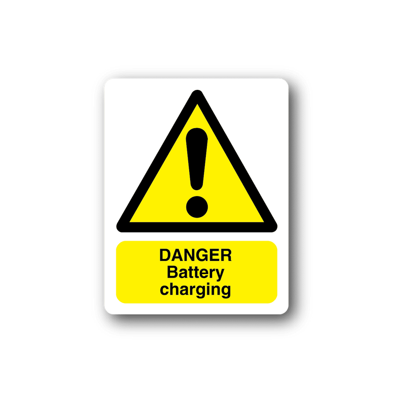 Danger Battery Charging Sticker