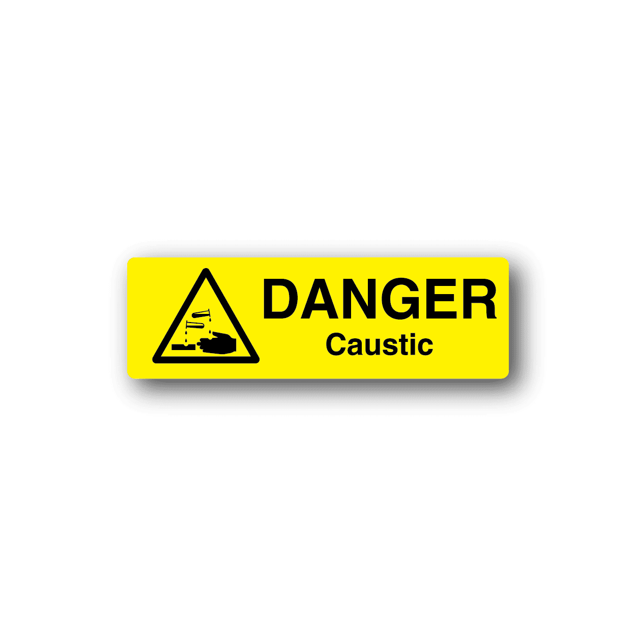 Danger Caustic Sticker