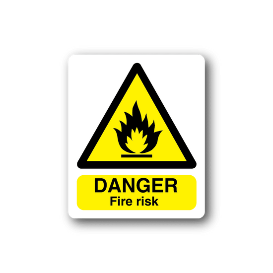 Danger Fire Risk Sticker