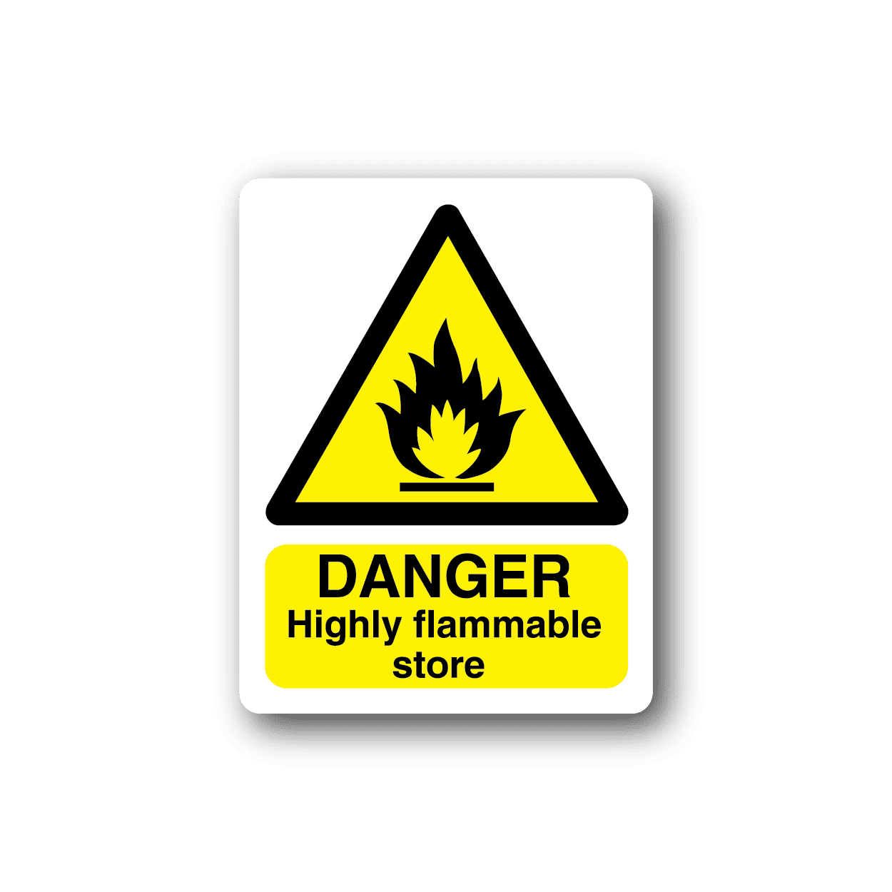 Danger Highly Flammable Store Rectangle Sticker