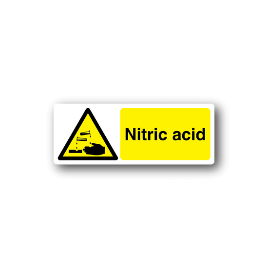 Danger Nitric Acid Sticker