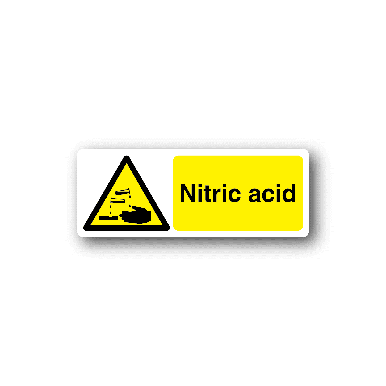 Danger Nitric Acid Sticker