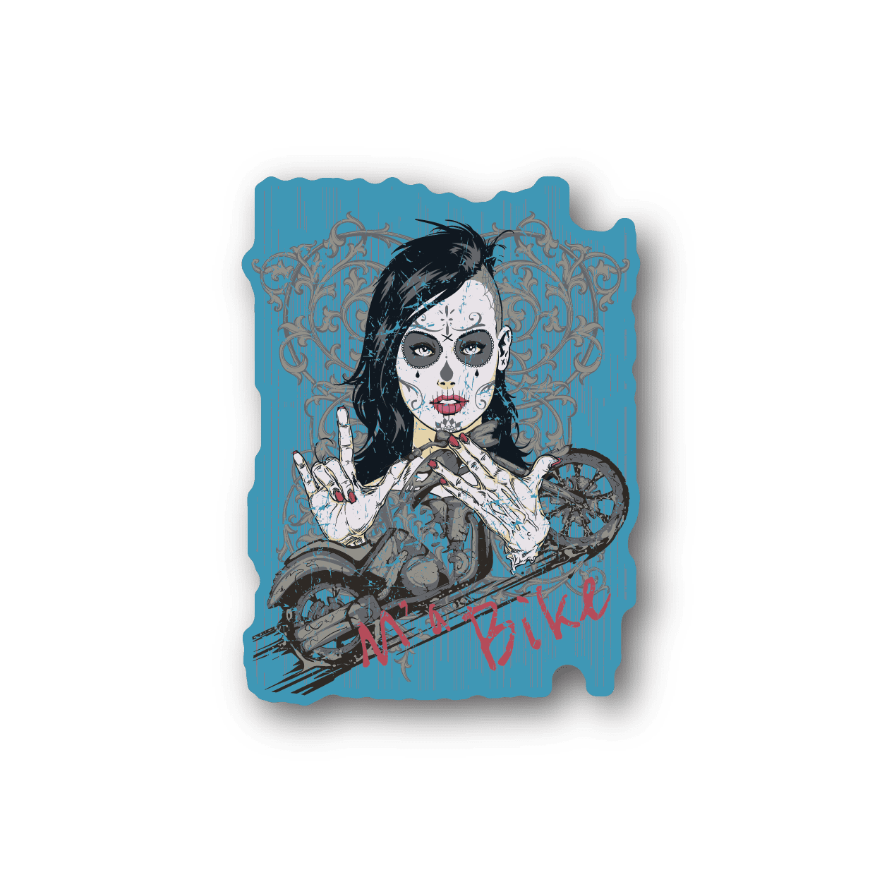 Day of the Dead Ma Bike Sticker