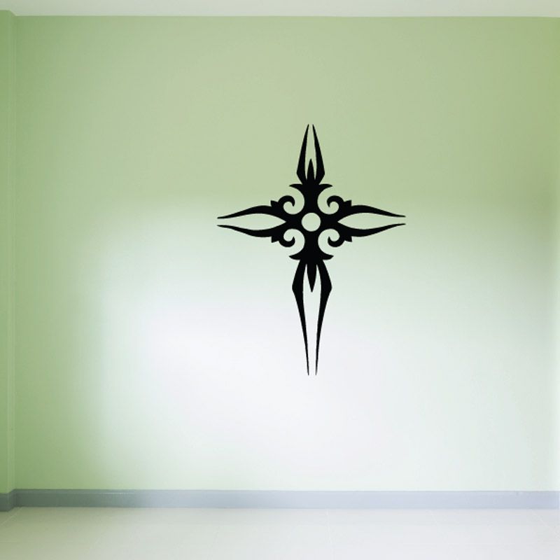 Delicate Filligree Cross Decal