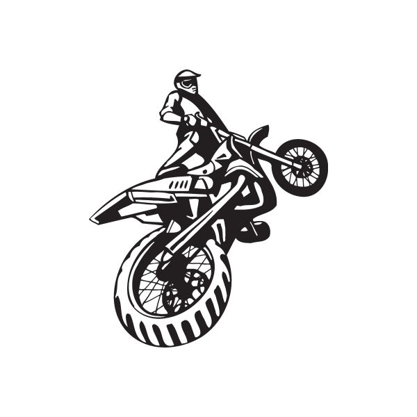 Detailed Kick Back Dirt Bike Decal