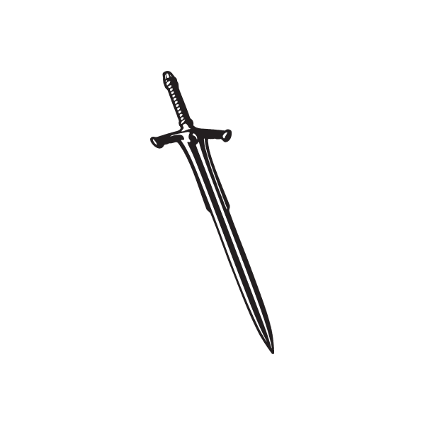 Detailed Knights Sword Decal