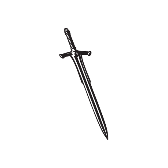 Detailed Knights Sword Decal