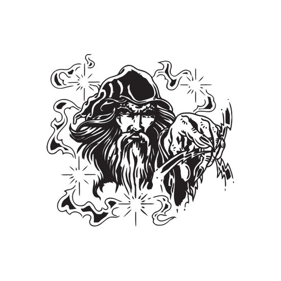 Detailed WIzard Pointing Finger Decal