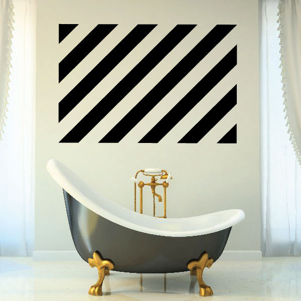 Diagonal Line Wall Pattern Wall Decal - Vinyl Decal - Car Decal - Mvd006