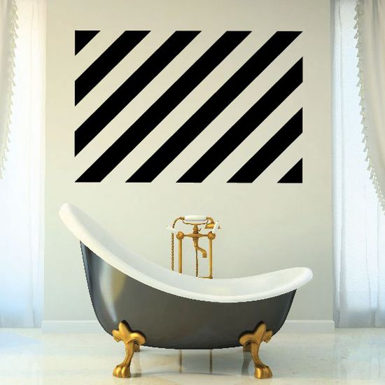 Diagonal Line Wall Pattern Wall Decal - Vinyl Decal - Car Decal - Mvd006
