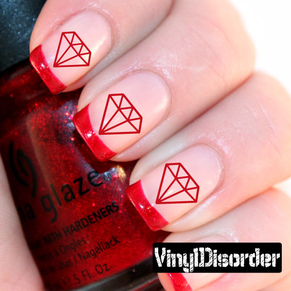 Diamonds NS004 Fingernail Art Sticker - Vinyl Finger Nail Decals