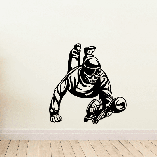 Diving Paintball Player Decal