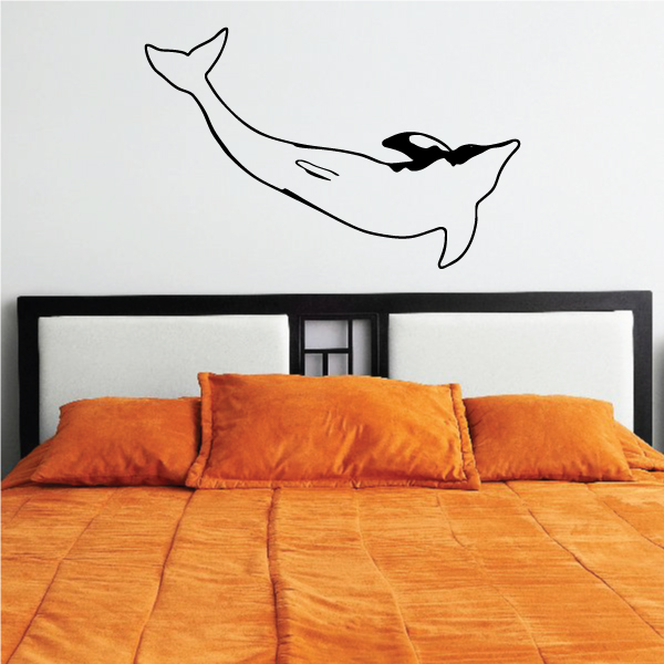 Dolphin Swimming Sideways Decal