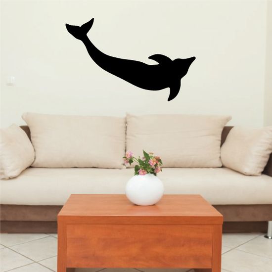 Dolphin Swimming Sideways Silhouette Decal