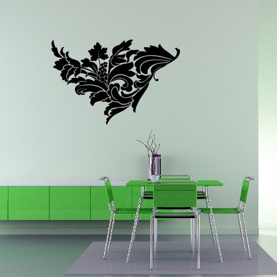 Dreamy Floral Grape Vine Wall Decal - Vinyl Decal - Car Decal - BA021