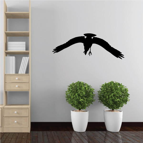 Drifting Crow Silhouette Decal
