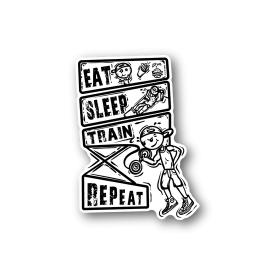 Eat Sleep Train Repeat Sticker