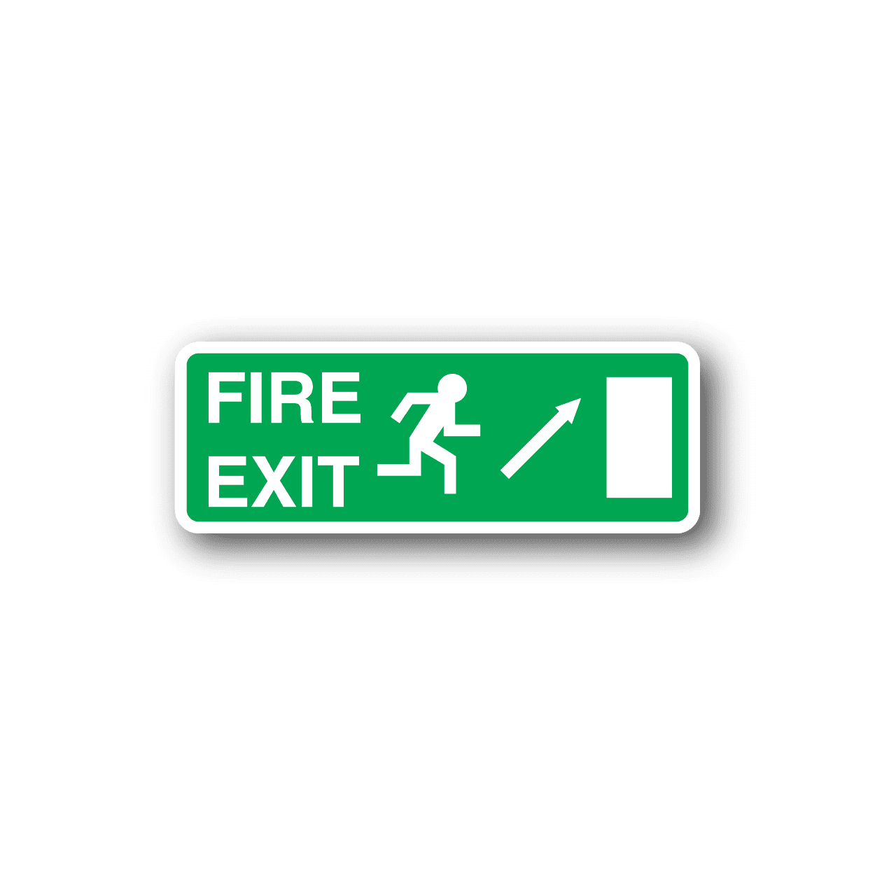 Emergency Fire Exit Sticker
