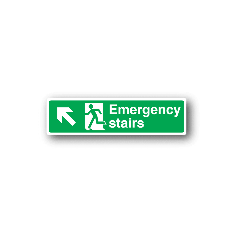 Emergency Stairs Down Sticker