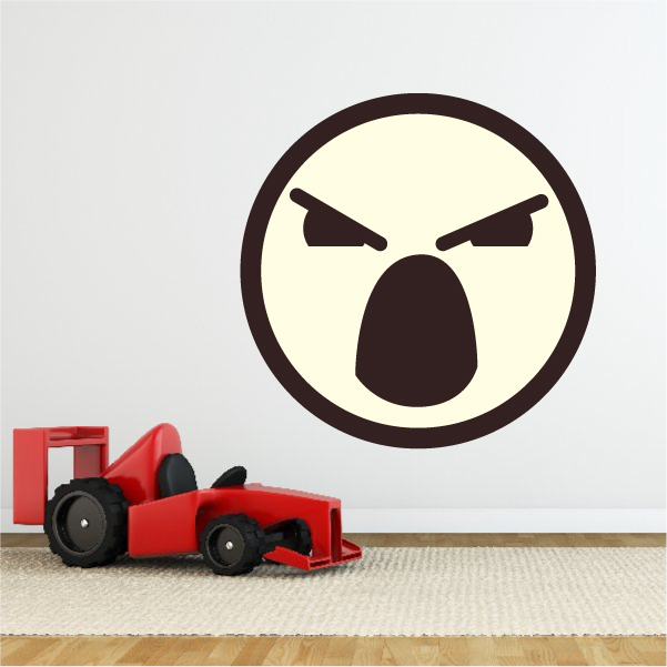 Emoticon Shouting Face Wall Decal - Vinyl Decal - Car Decal - Idcolor079