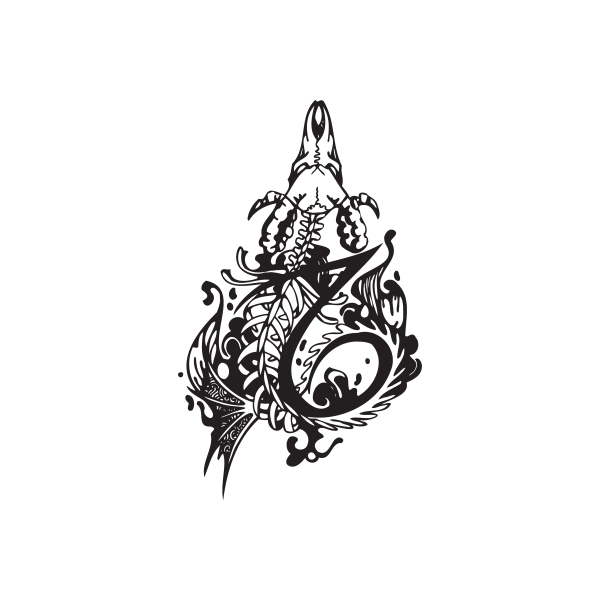 Capricorn Skull Tattoo Decal