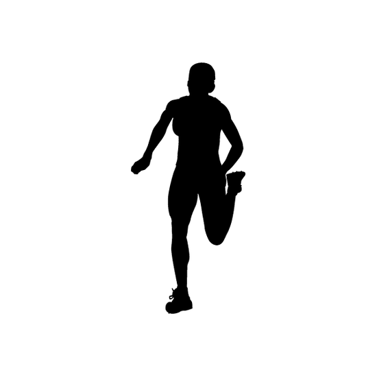 Female Runner Warming Up Decal