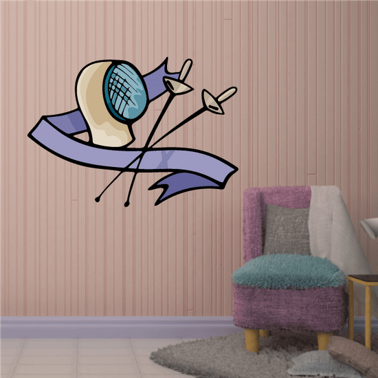 Fencing Wall Decal - Vinyl Sticker - Car Sticker - Die Cut Sticker ...