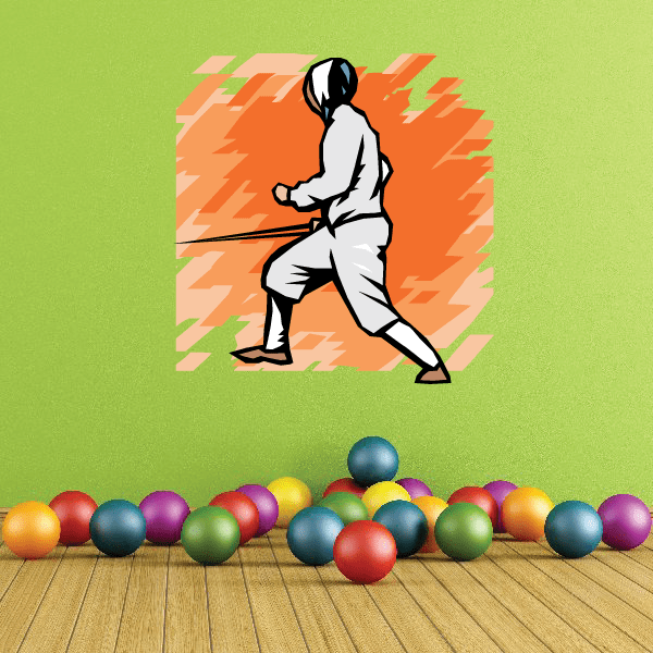 Fencing Wall Decal - Vinyl Sticker - Car Sticker - Die Cut Sticker ...