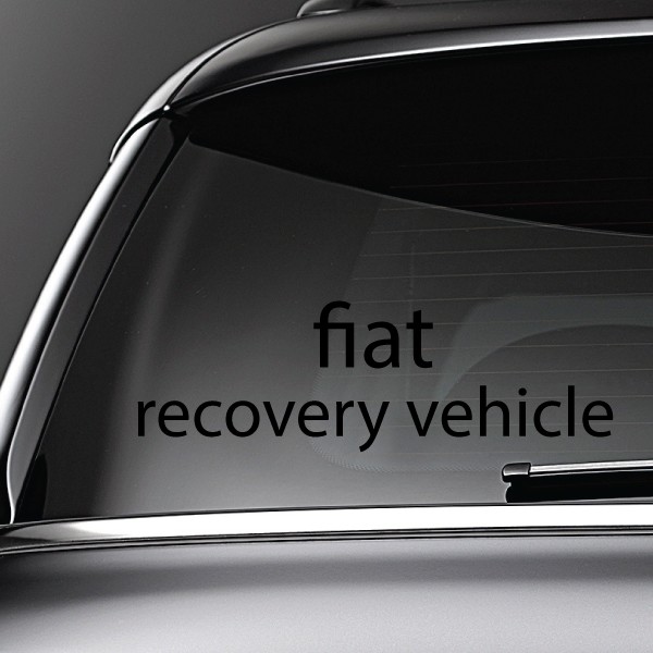 fiat Recovery Vehicle Decal