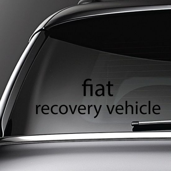 fiat Recovery Vehicle Decal
