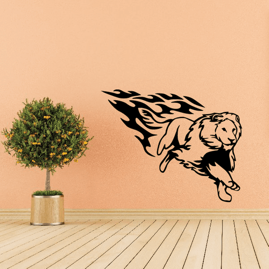 Fire Charged Lion Decal