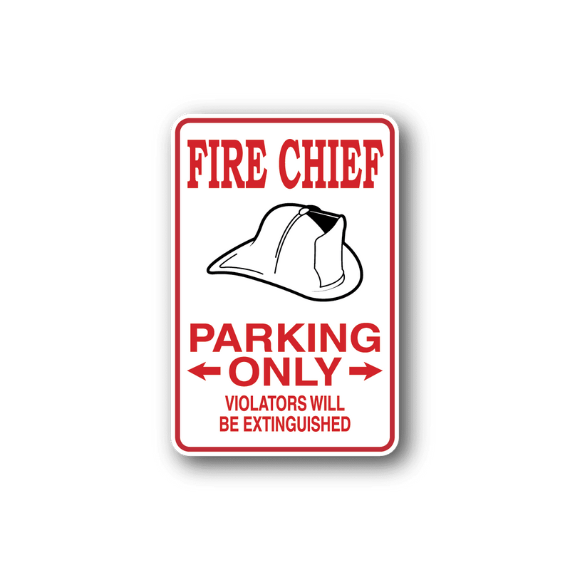 Fire Chief Parking Only Sticker