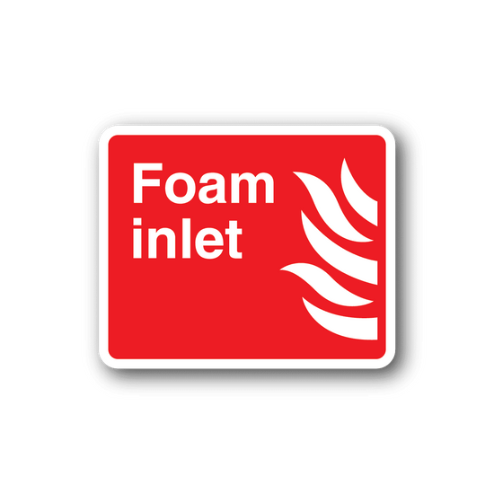 Fire Foam Inlet Sticker