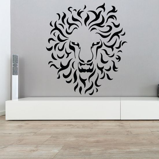 Fire Mane Lion Head Decal