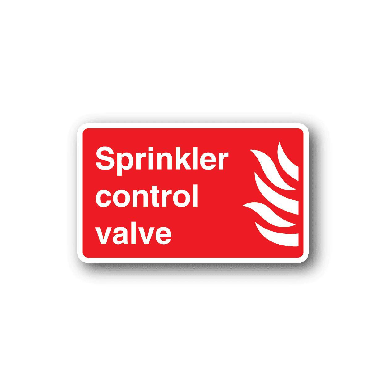 Fire Sprinkler Control Valve H2o Water Fire Extinguisher Sticker