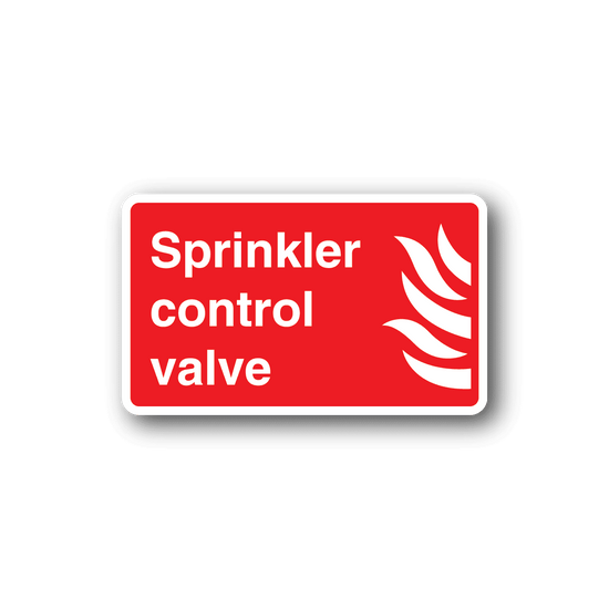 Fire Sprinkler Control Valve H2o Water Fire Extinguisher Sticker