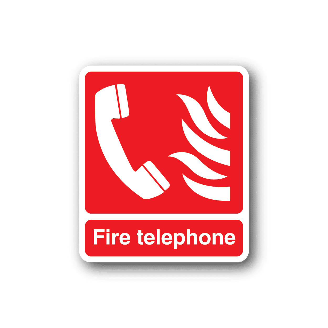 Fire Telephone Red and White Sticker