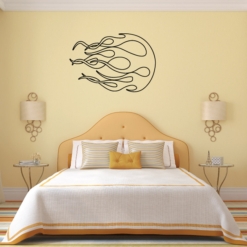 Fireball Ghost Flames Car Decal - Vinyl Decal - Wall Decal - CF138