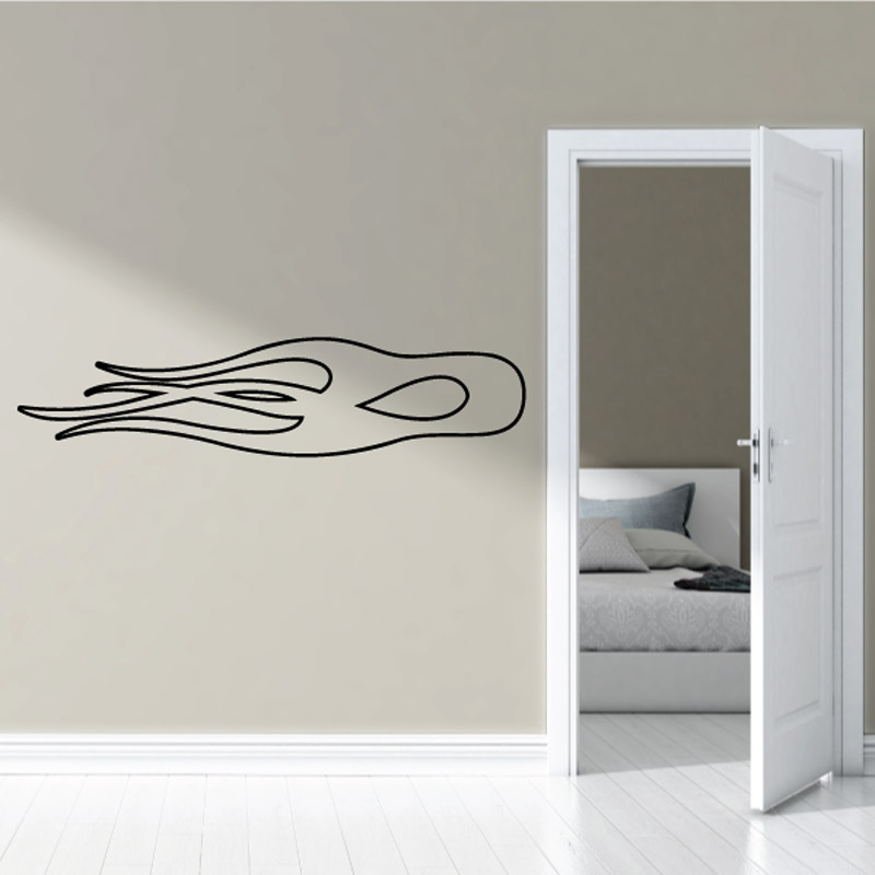 Fireball Ghost Flames Car Decal - Vinyl Decal - Wall Decal - CF145