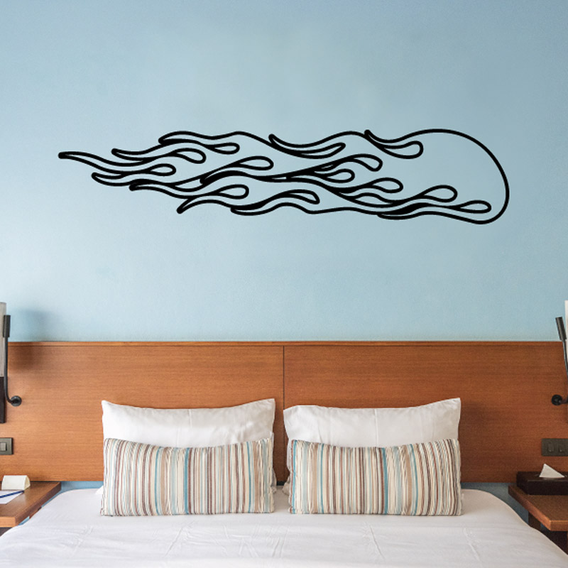 Fireball Ghost Flames Car Decal - Vinyl Decal - Wall Decal - CF148