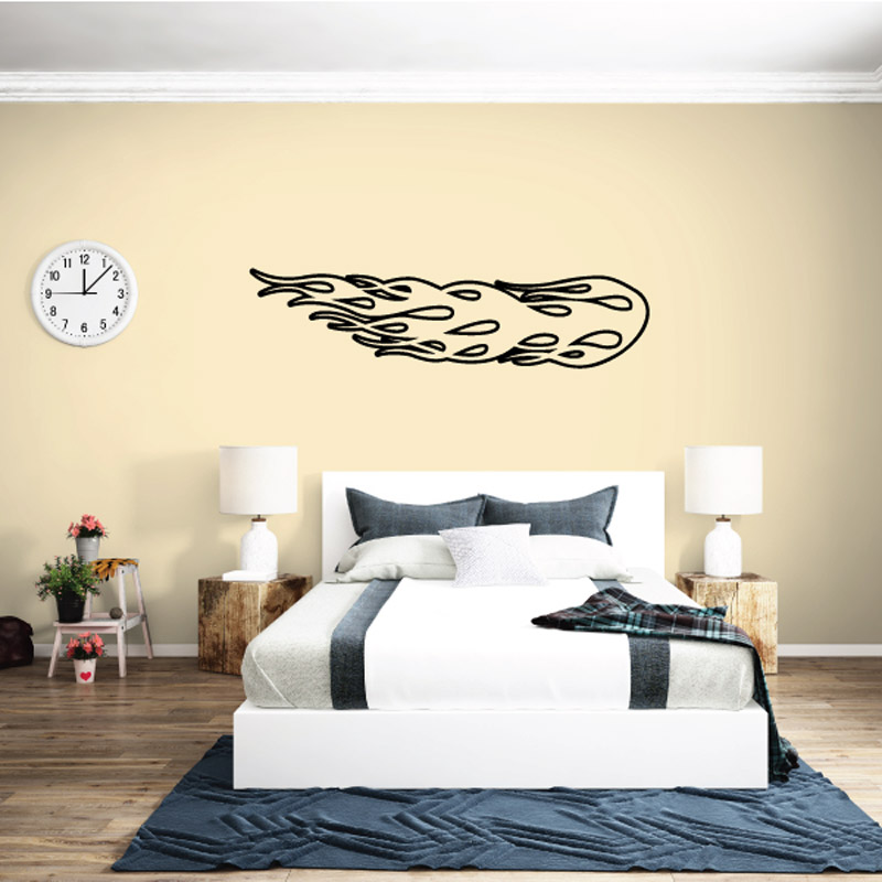 Fireball Ghost Flames Car Decal - Vinyl Decal - Wall Decal - CF149